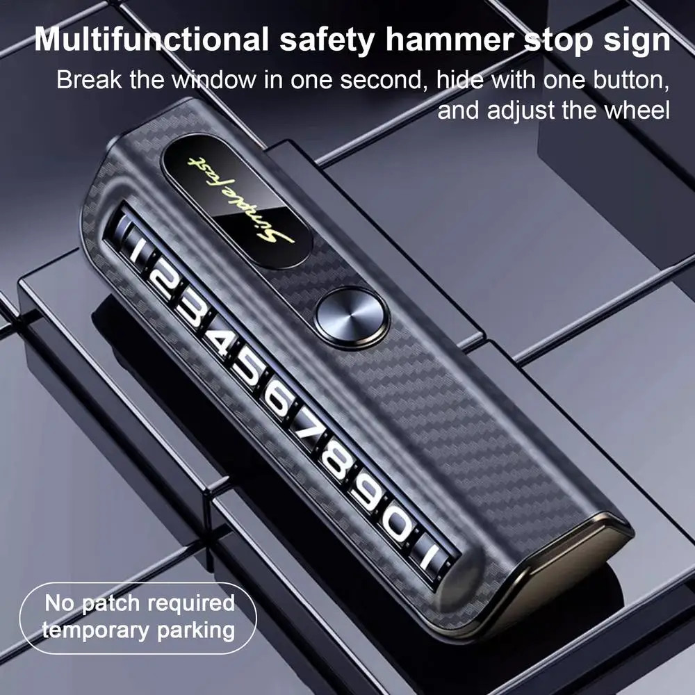 Multi-functional Alloy Temporary Parking Card, Window Breaker, Safety ...