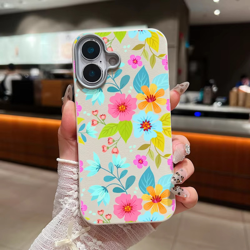 Flower Pink Floral Leather Texture TPU Case for Samsung Galaxy Note 20 ...