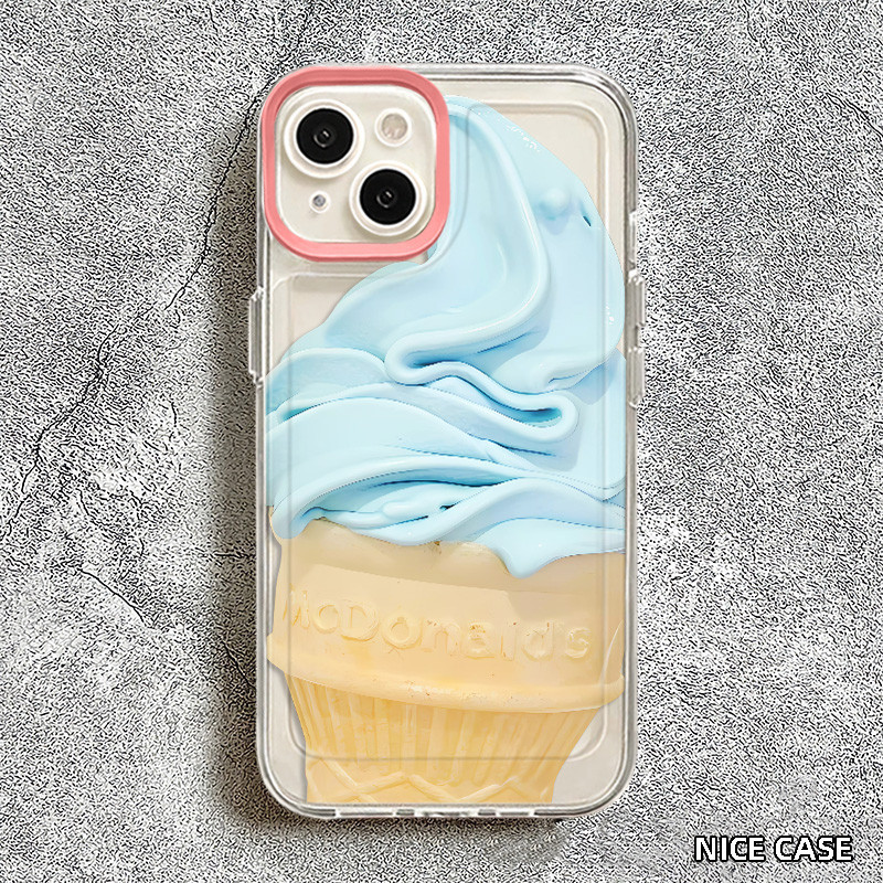 Sea Salt Ice Cream Casing Compatible for IPhone Case 15 14 13 12 11 Pro ...