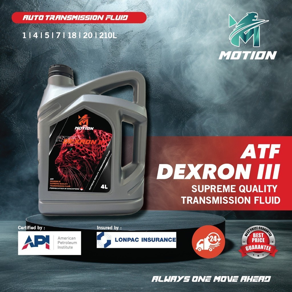 MOTION ATF DEXRON 3 DEXRON III DIII/D3 4L FULLY SYNTHETIC AUTOMATIC ...