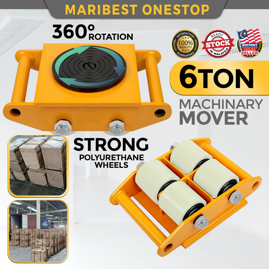 Heavy Duty Machine Dolly Skate Machinery Roller Mover Cargo Trolley 6 ...