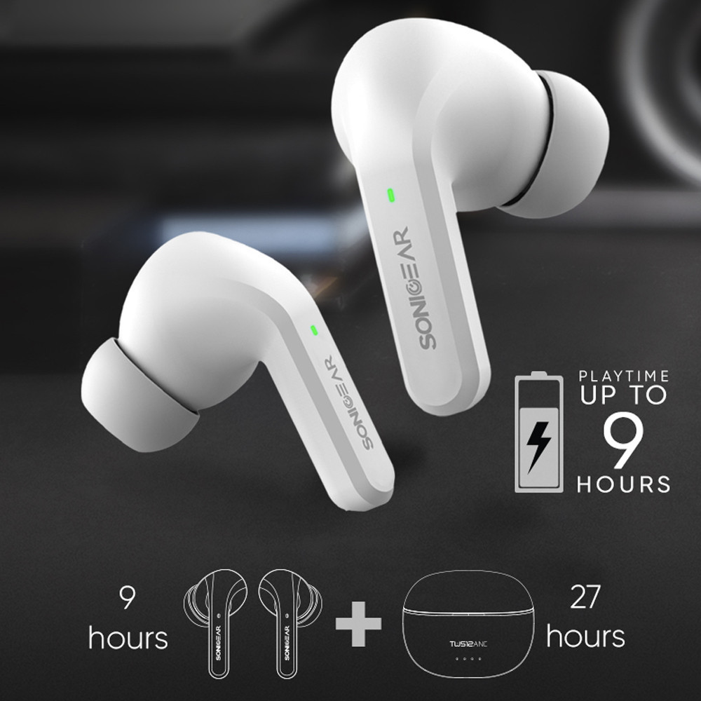 SonicGear TWS 12 ANC ENC Bluetooth 5.3 Wireless Earbuds | 36 Hour ...