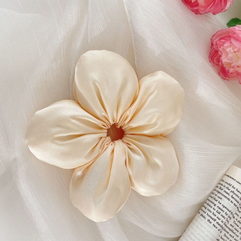 French lazy satin pillow large intestine hair band high sense retro ...