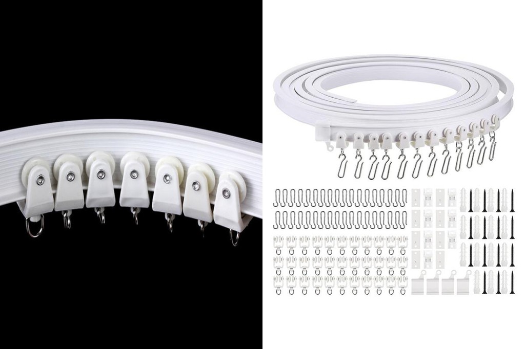 TF* Noiseless Curtain Track Roller Bendable Curtain Track Flexible ...