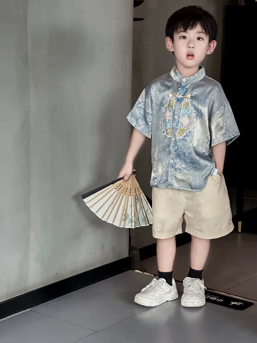 [1-10 years] Boys Kids Hanfu Tang Suit CNY Traditional Cheongsam Tang ...