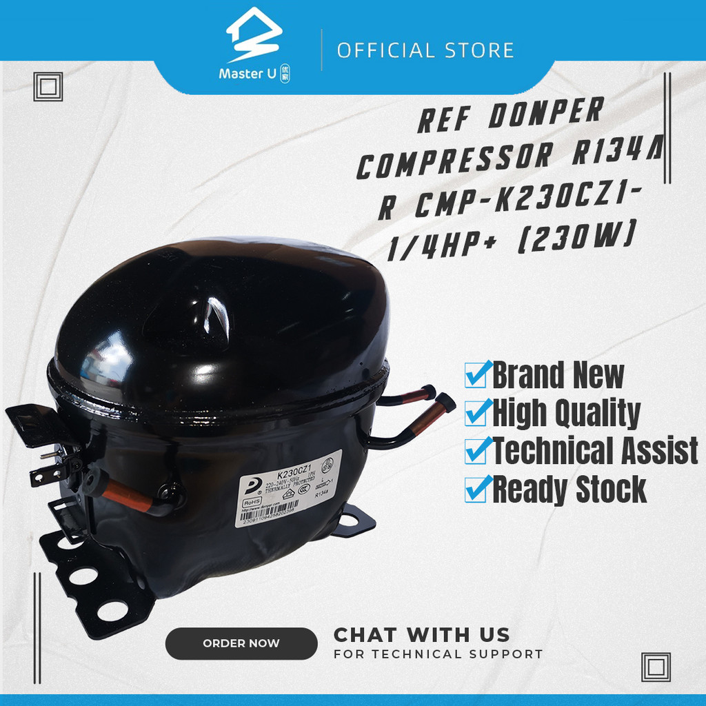 REFRIGERATOR DONPER COMPRESSOR R134A - 1/4HP+ (230W)-R CMP-K230CZ1 | Shopee Malaysia