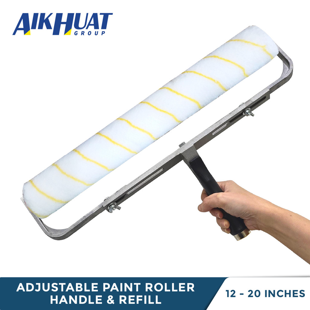 Adjustable Paint Roller Handle (12”-20”) Paint Roller Refill (18 ...
