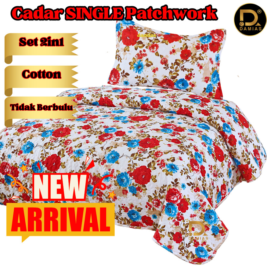 Cadar Fahim Selesa Single Patchwork Set 2 in 1 Cotton Material ...