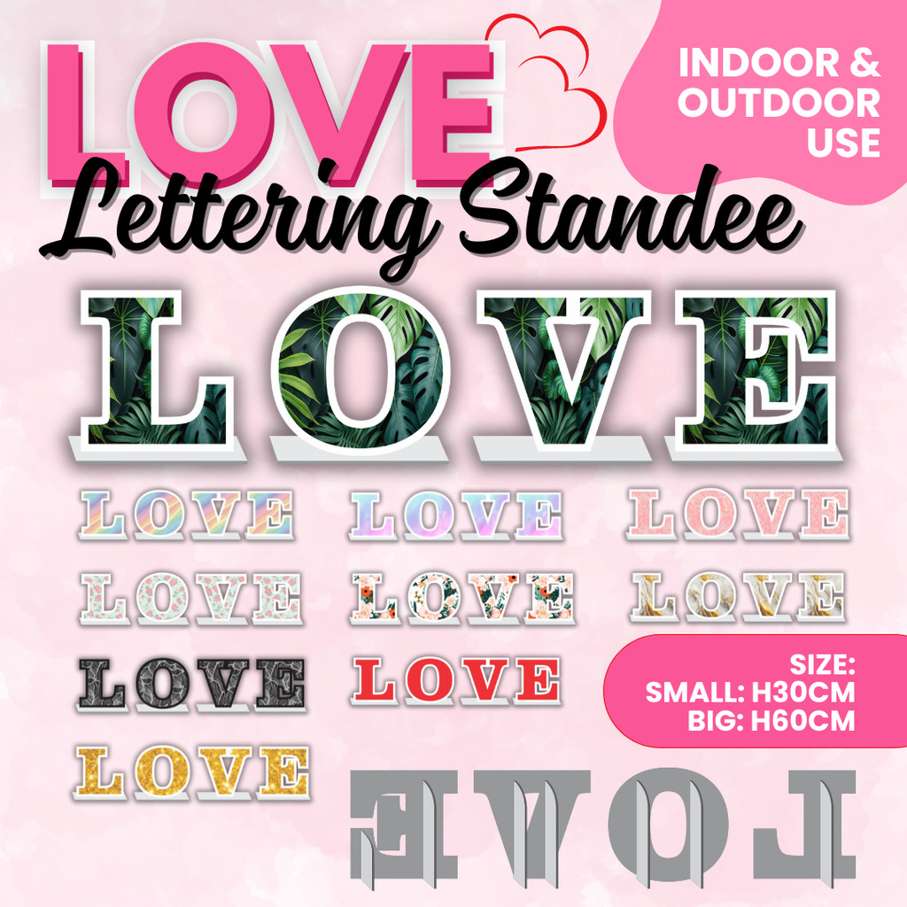 Wedding decoration LOVE 3D lettering wording standee indoor outdoor ...