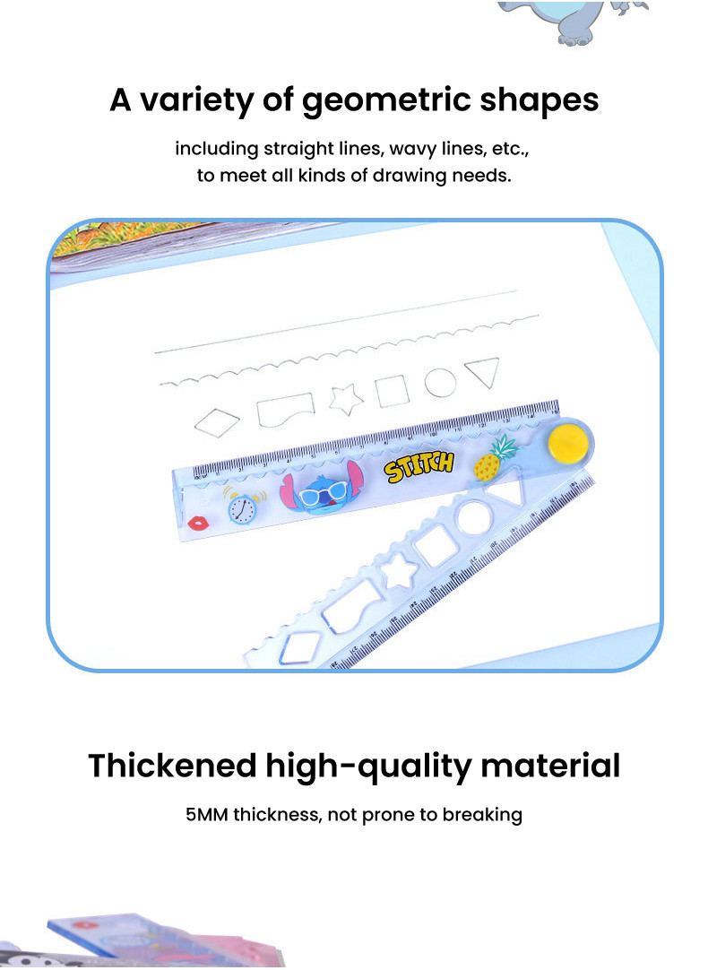 Disney Disney Folding Ruler Set Special Triangle Plate Multi-functional ...