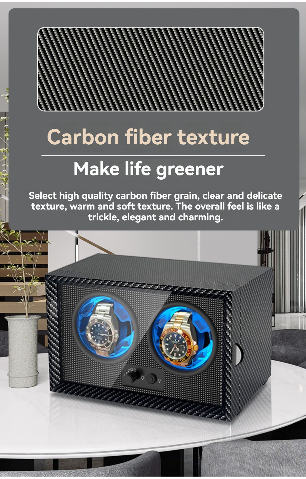 BLUETIDE Watch Winder for Automatic Watches 1/2/4/6 slot watch box ...