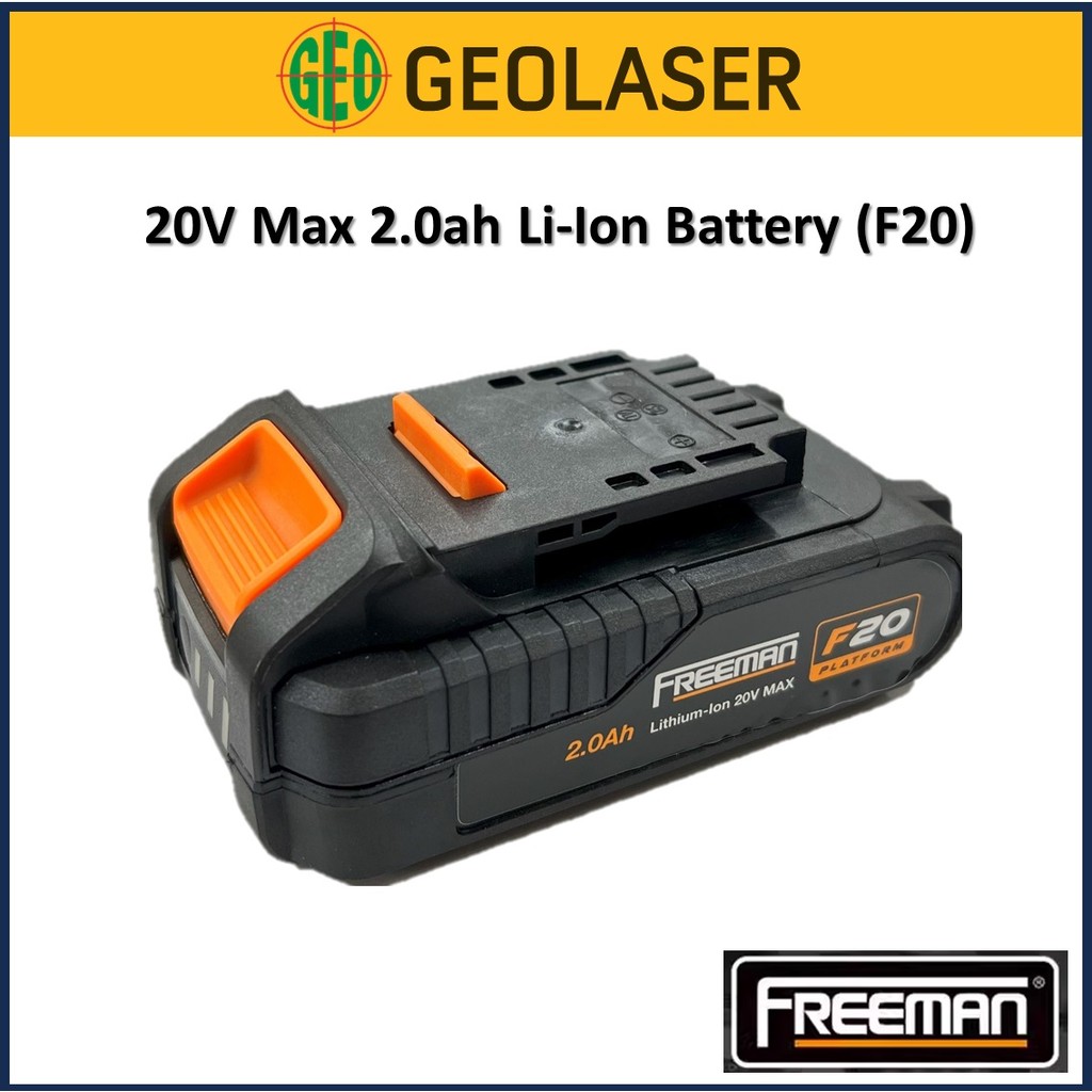 FREEMAN 20V MAX 2.0AH LI-ION BATTERY FOR CORDLESS NAILER NAIL GUN ...