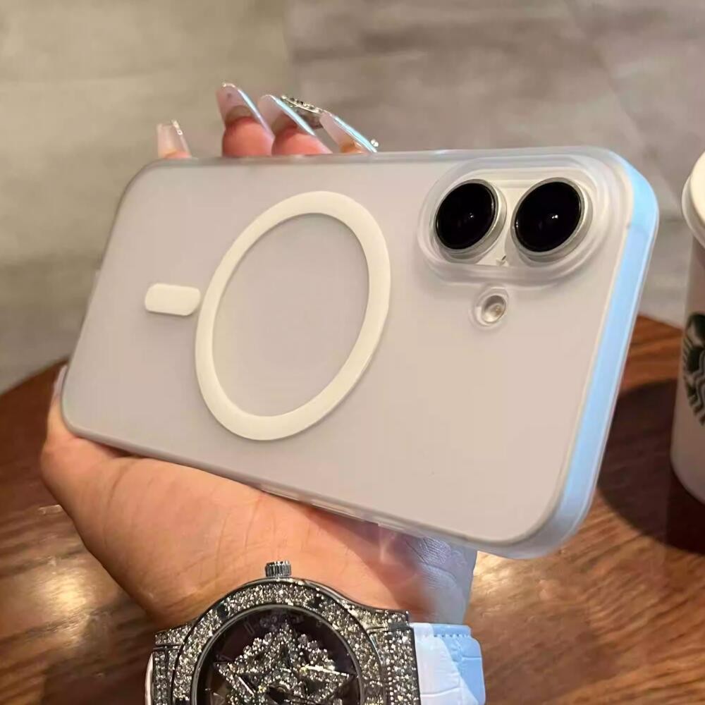 Ultra Thin Magnetic Wireless Charger Matte Phone Case for iPhone 15 16 ...