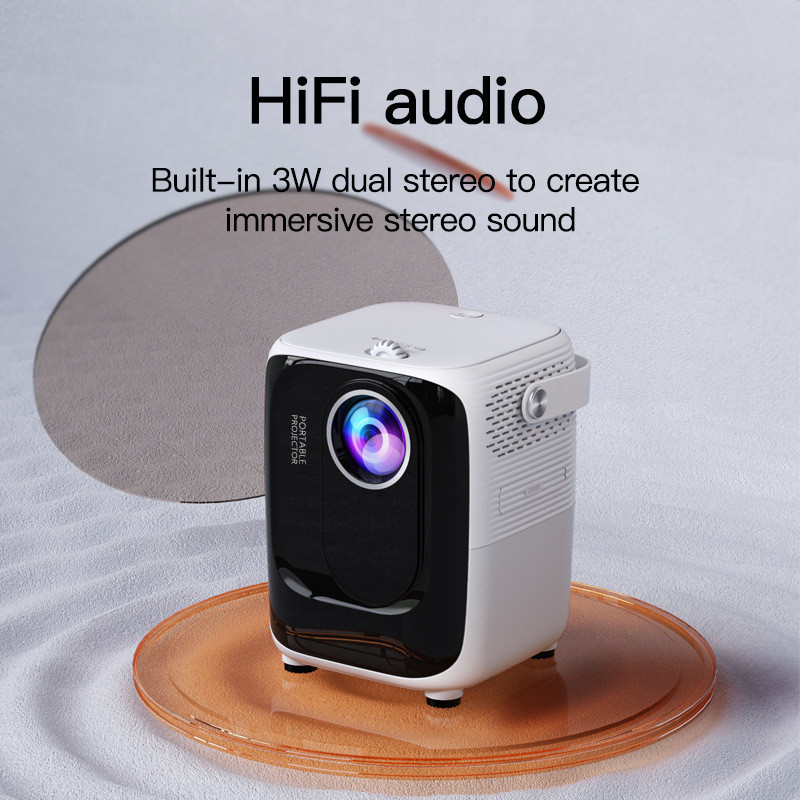 ToKerNew Portable 5G WIFI Mini Projector 1080P 4K HD 200'' Large Screen ...