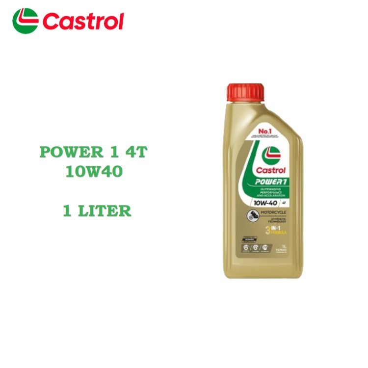 MINYAK CASTROL POWER 1 4T 10W-40 SYNTHETIC TECHNOLOGY FOR BIKES (1L ...