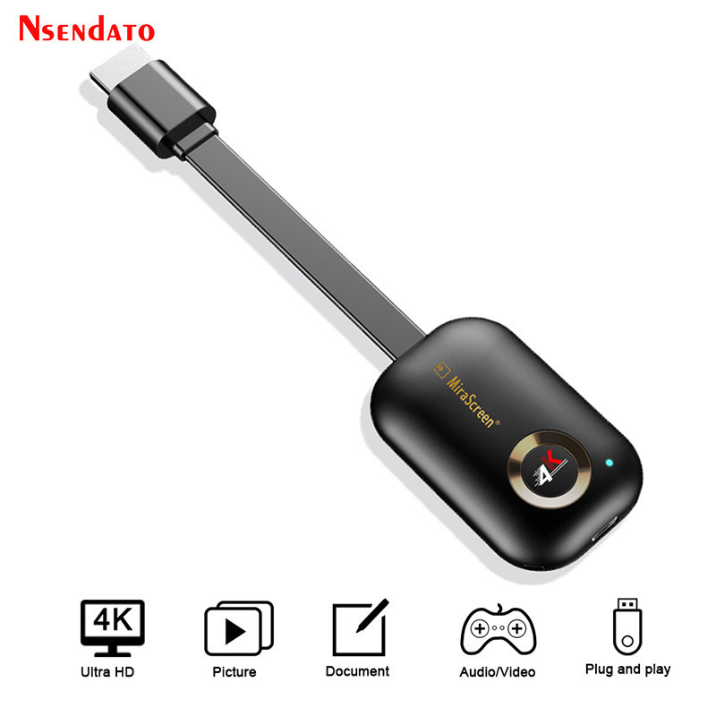 Mirascreen G9 Plus 5G 4K Wireless HDMI-compatible TV Stick Adapter Wifi ...