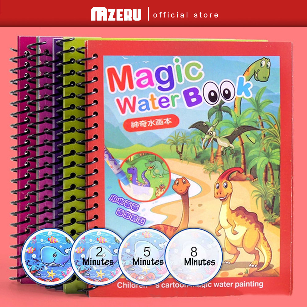 Mazeru - WATER PAINTING BOOK Magic Children Drawing Colouring ...