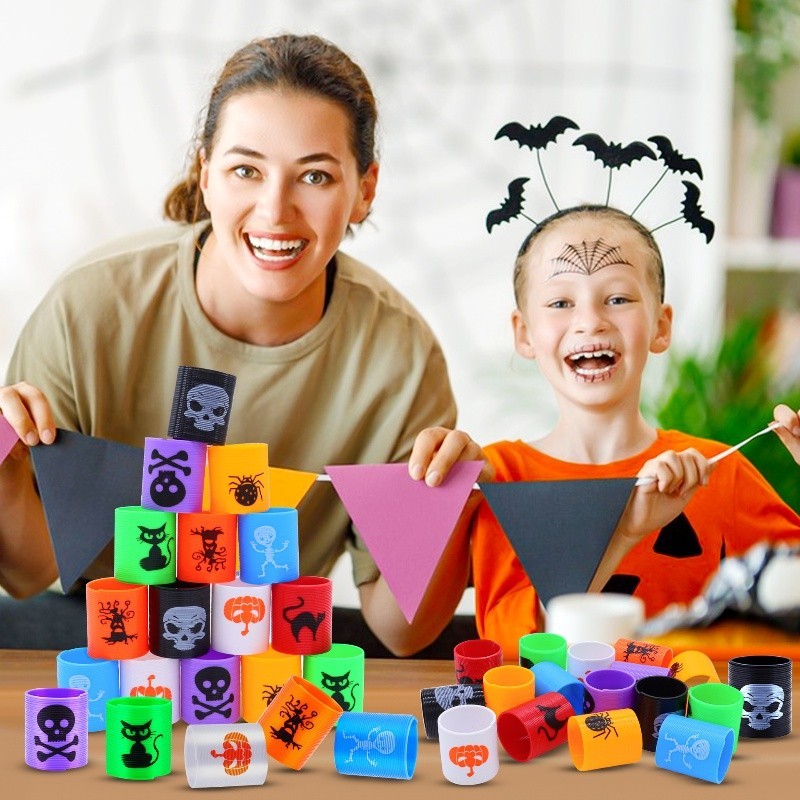 Spring Coil Small Halloween Kids Spring Stacking Coil Magic Rainbow ...