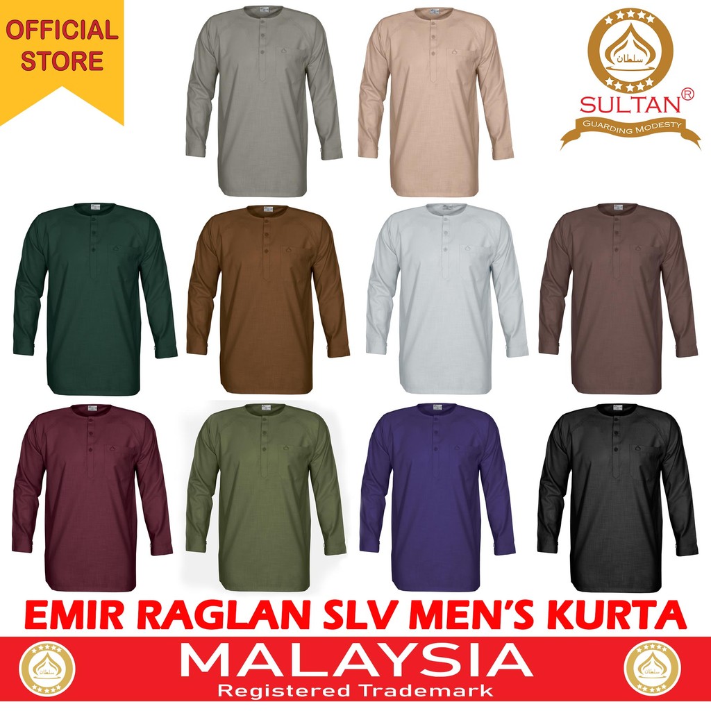 SULTAN KURTA-EMIR - RAGLAN SLEEVE - ROUND NECK - FULL SLEEVE WITH ZIP ...
