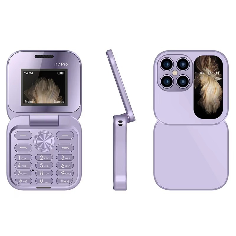 Telefon Bimbit Lipat i17 pro cheal Flip Dual Sim 1.77inch flip Cell ...