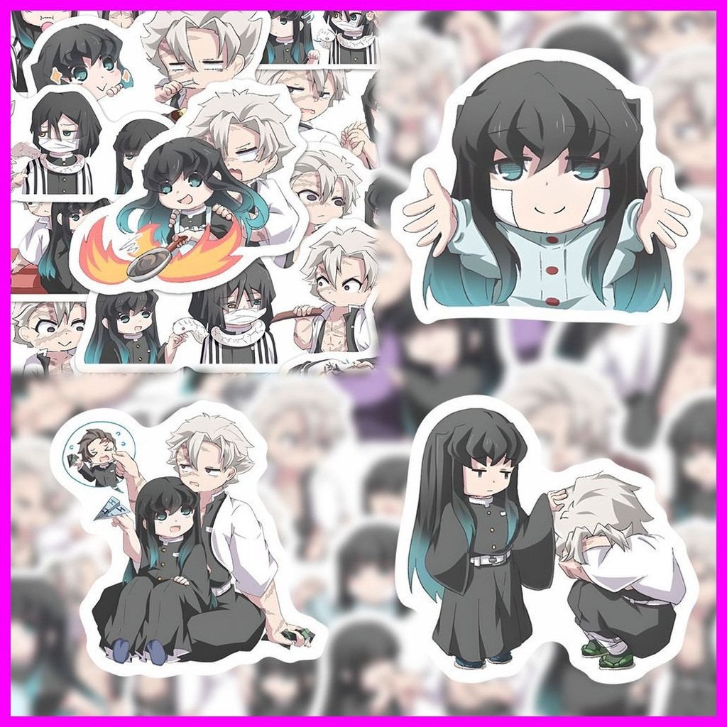 Stickers diy Obanai Genya Stickers Demon Slayer (54 Sheets) Muichirou ...