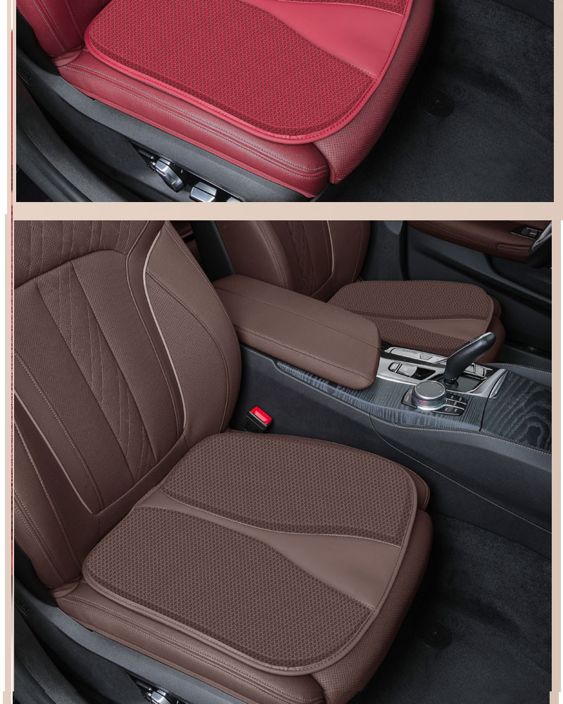 Mini Car Seat Cover Breathable Cool Ice Silk Front Rear Seat Anti-slip ...