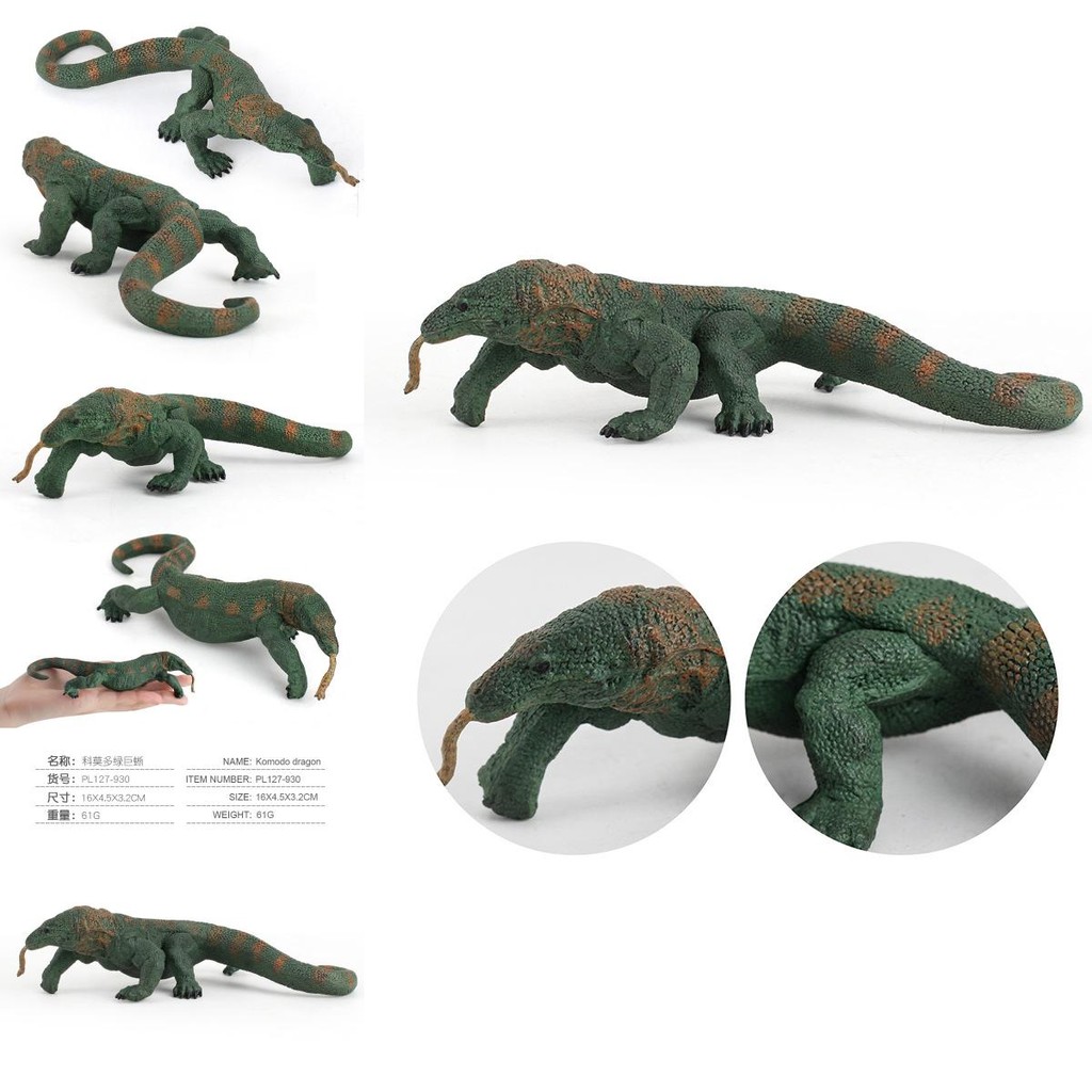 Intricate Pvc Static Komodo Dragon Model Realistic Reptile Decor For ...