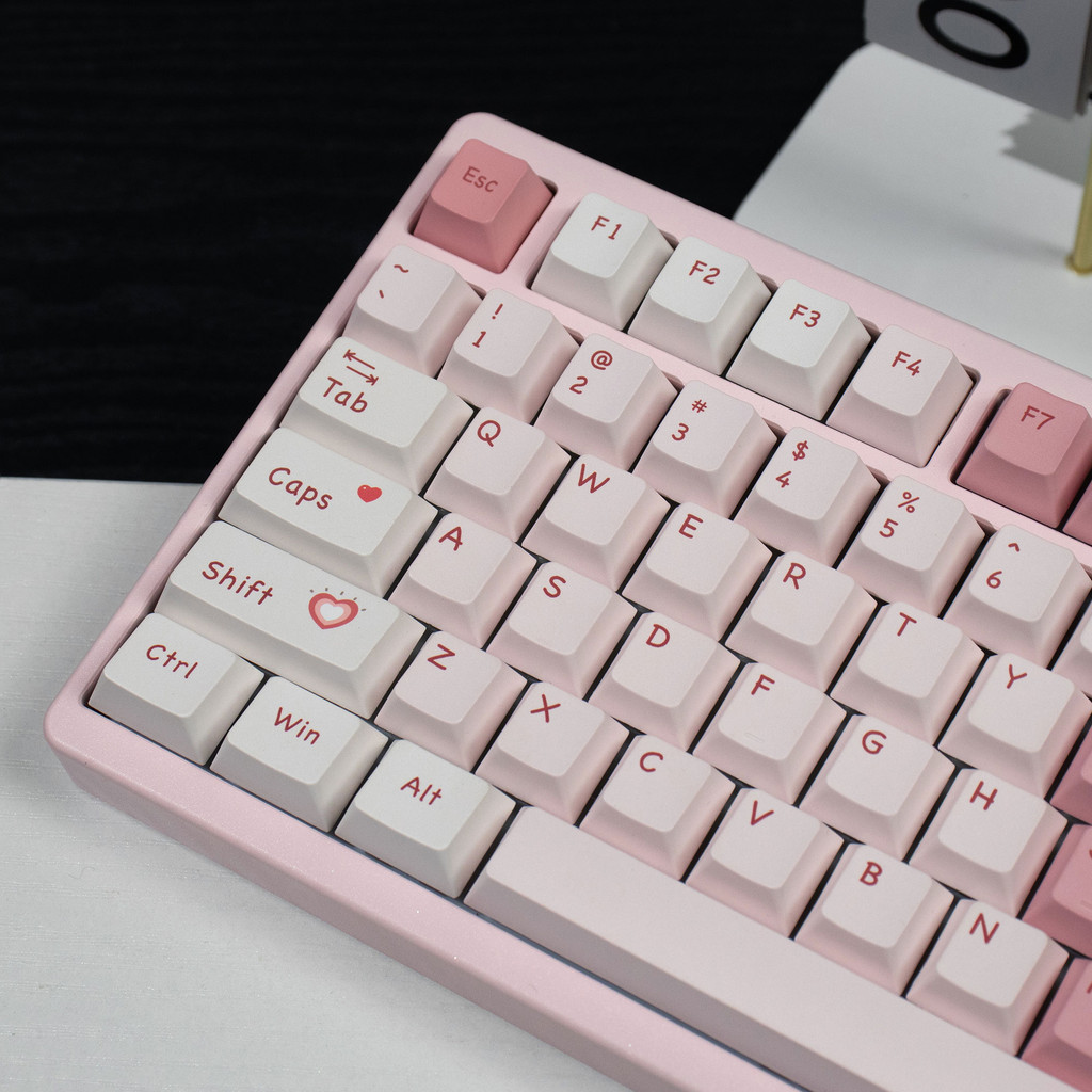 Pink Heart keycaps PBT Cherry profile Keycaps for MX Switches ...