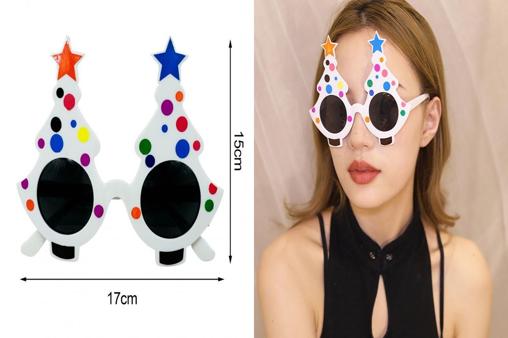 [TS] Holiday Party Glasses Novelty Christmas Glasses Festive Christmas ...