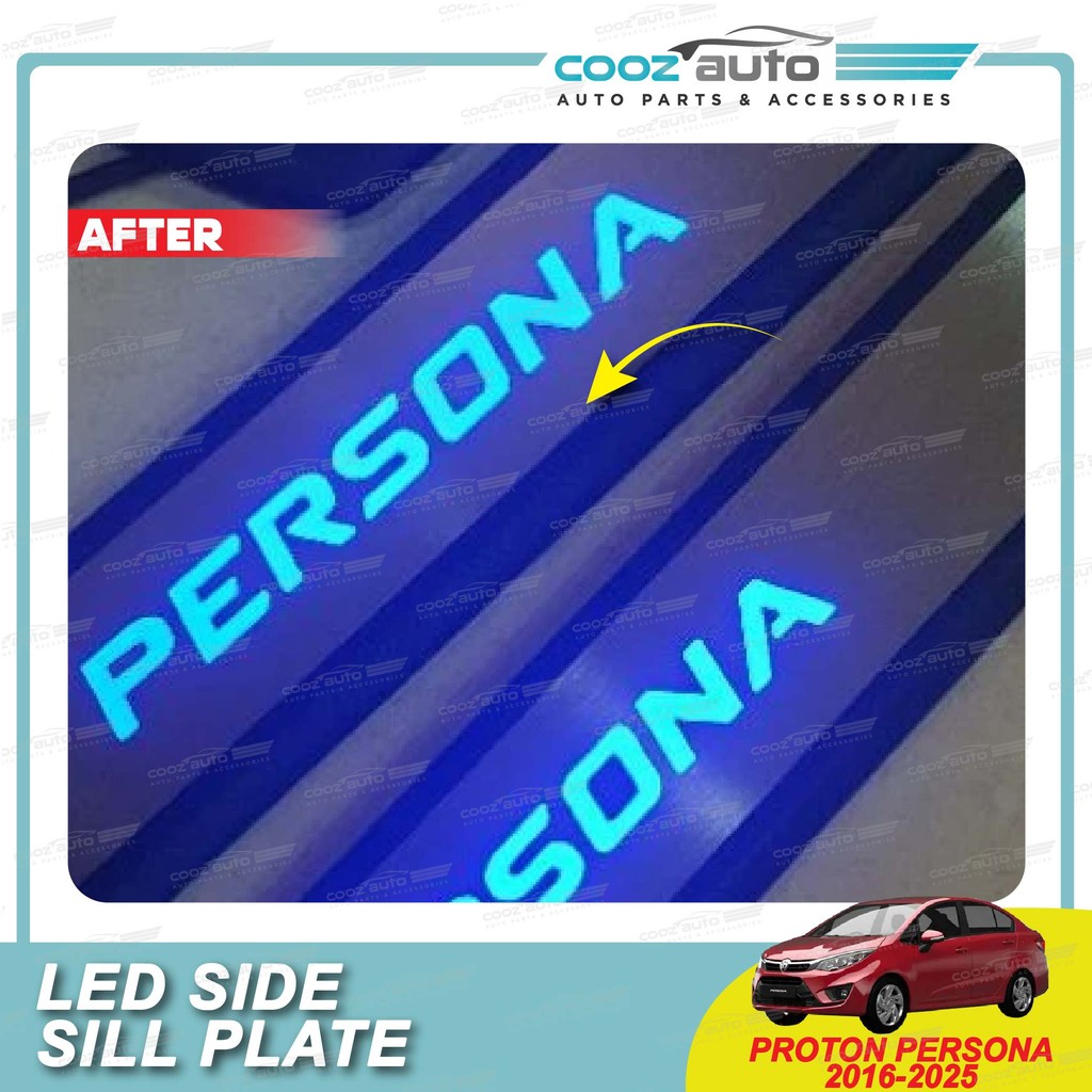 Proton Persona 2016 - 2025 VVT MC1 MC2 LED Door Side Sill Step Plates ...