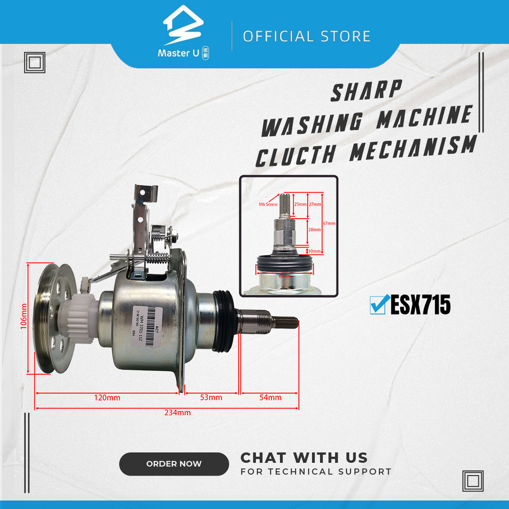 SHARP ESX715 WASHING MACHINE CLUTCH MECHANISM(GEAR BOX) | Shopee Malaysia