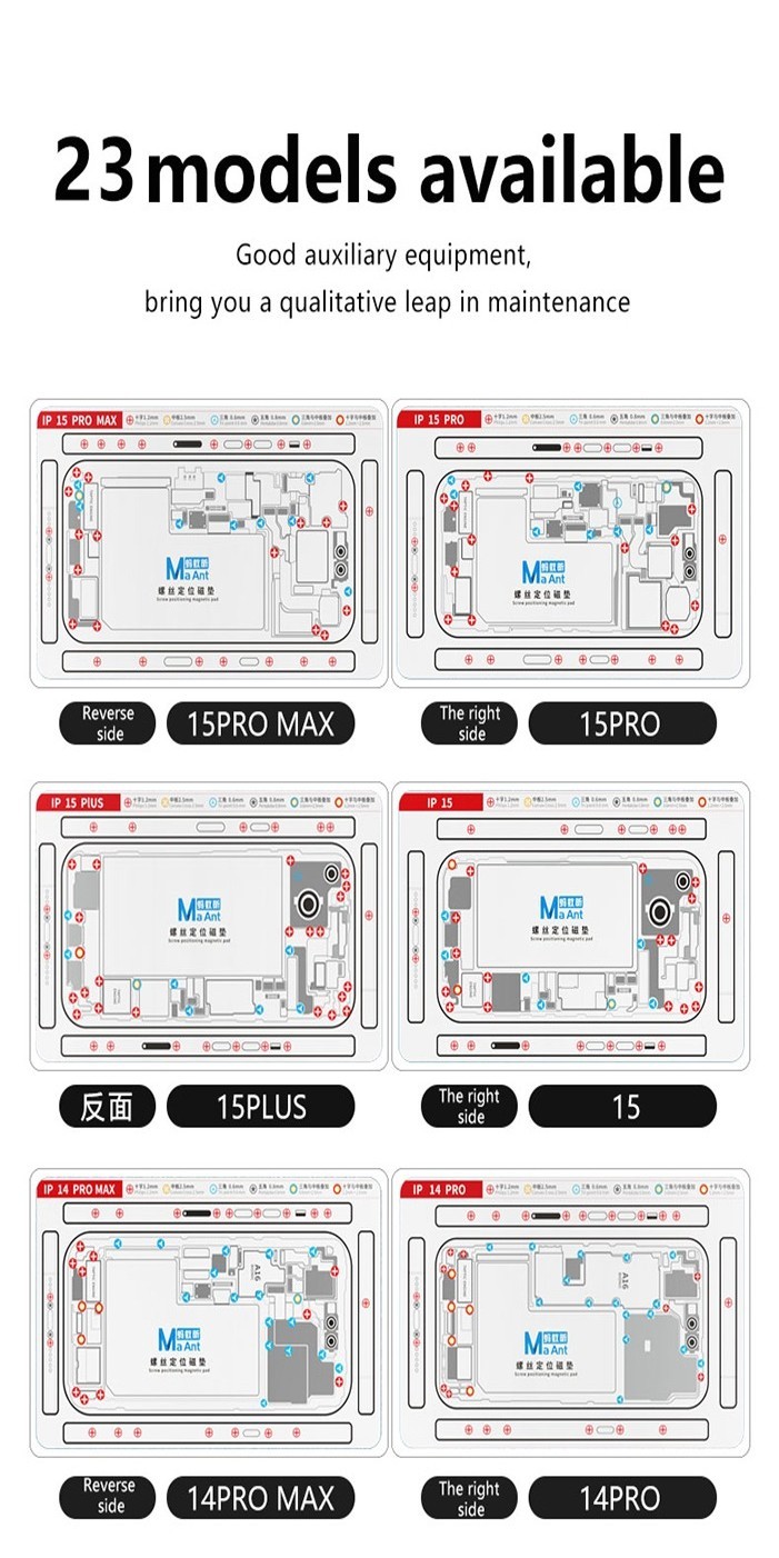 MaAnt screw positioning plus magnetic pad for iP X-15pro Max screw holder chart pad mobile phone ...