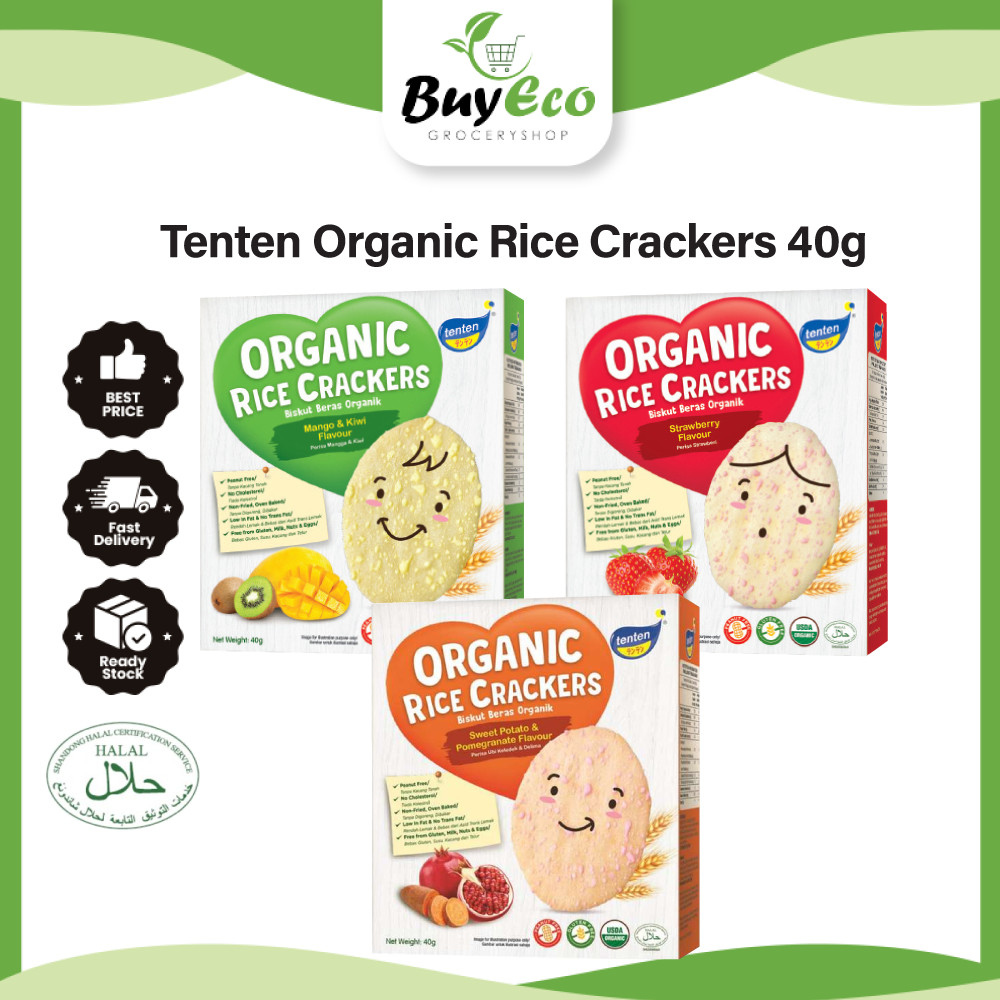TenTen Organic Rice Crackers 40g | Shopee Malaysia