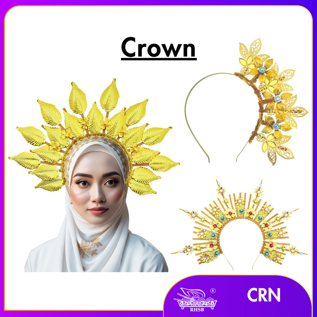 CROWN MERDEKA / PARTY BRIDAL / CEKAK SANGGUL MERDEKA / HEADBAND ...