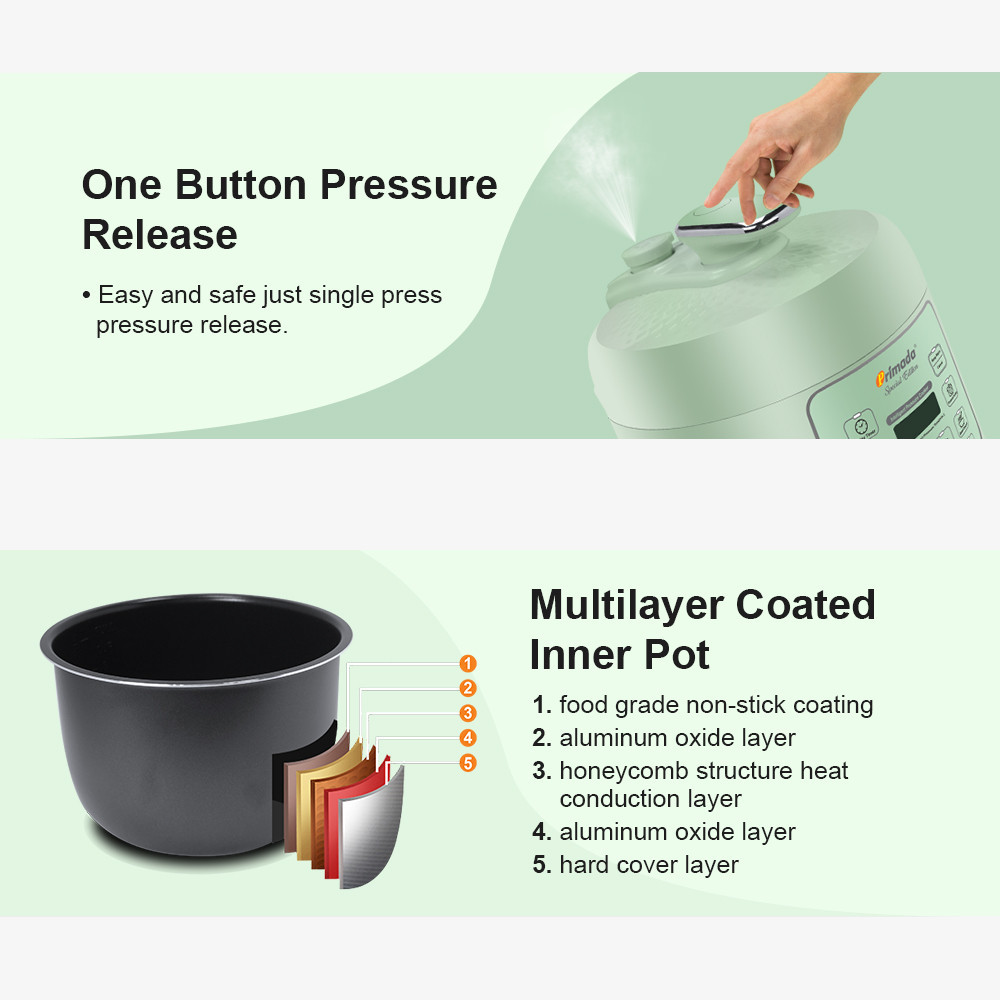 Primada Special Edition Intelligent Pressure Cooker MPC2550 Green ...