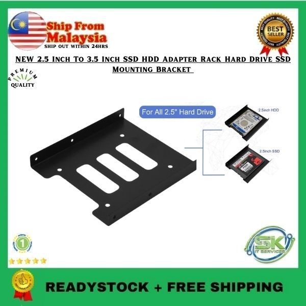 NEW 2.5 Inch To 3.5 Inch SSD HDD Adapter Rack Hard Drive SSD Mounting ...