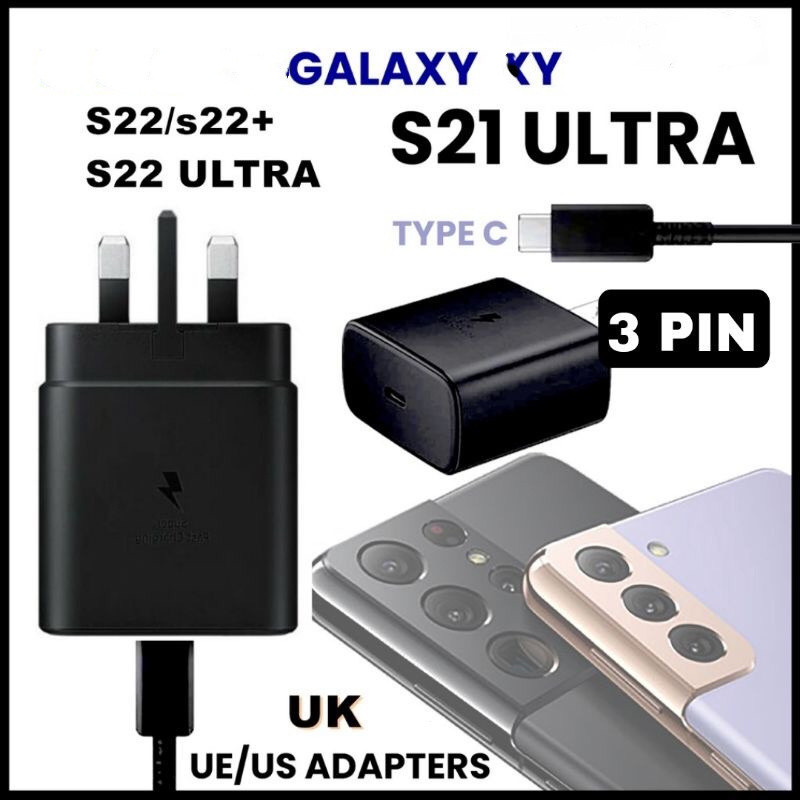 45W/25W pengecas cepat UK plug super cepat PD jenis C ke jenis C kabel ...