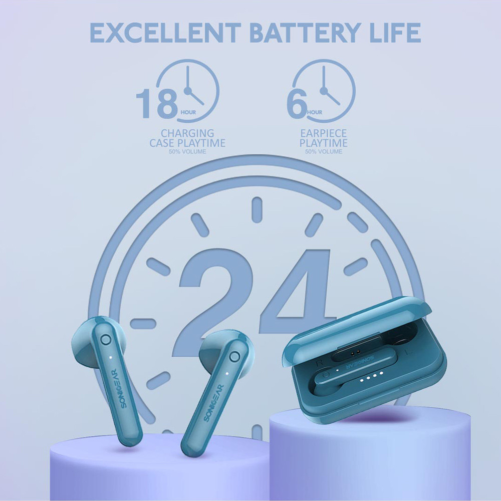 SonicGear TWS 3 Bluetooth 5.1 ENC Earphone with 24 Hours Playtime ...