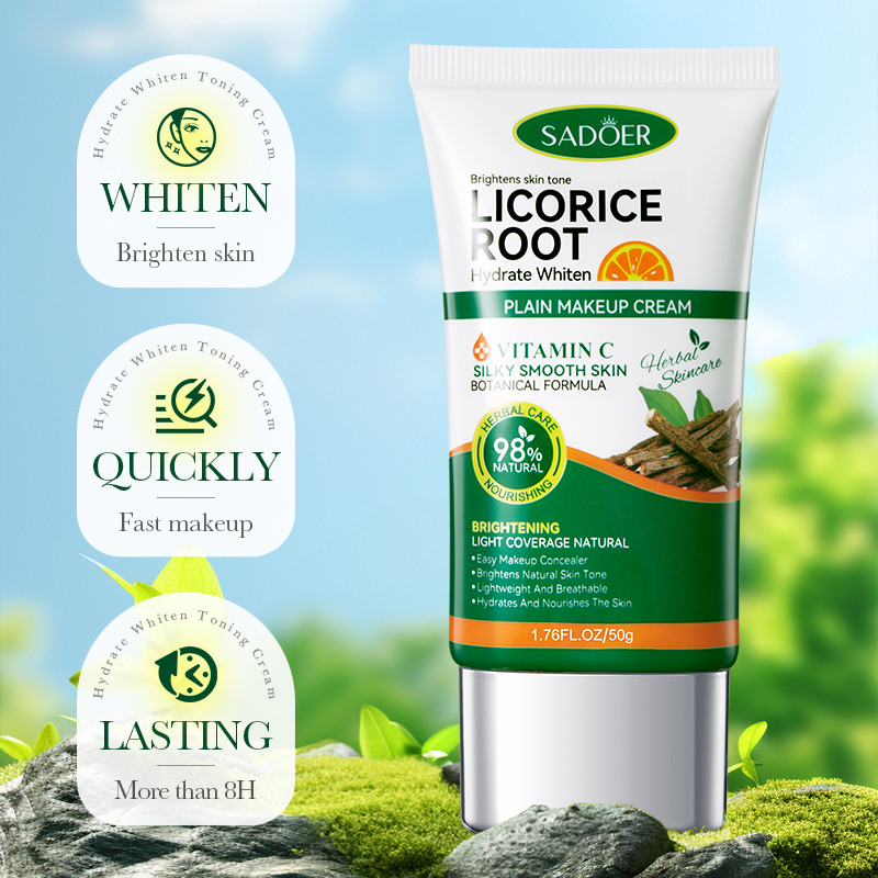 ROREC SADOER Licorice Root Hydrate Whiten Toning Cream Vitamin C Silky Smooth Skin Botanical ...