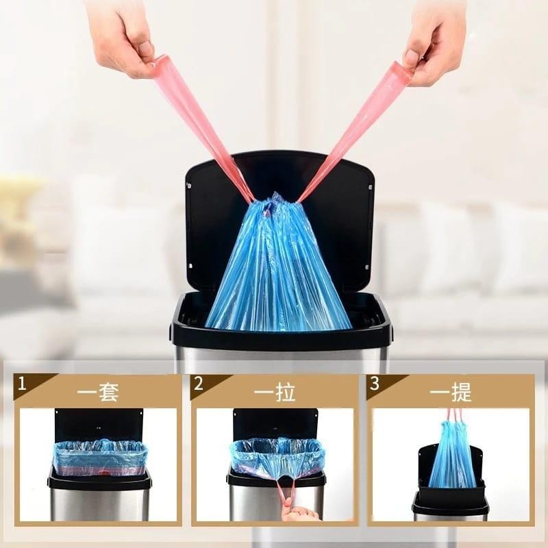 Garbage Bag Drawstring Plastic Rubbish Beg Plastik Sampah Rumah ...