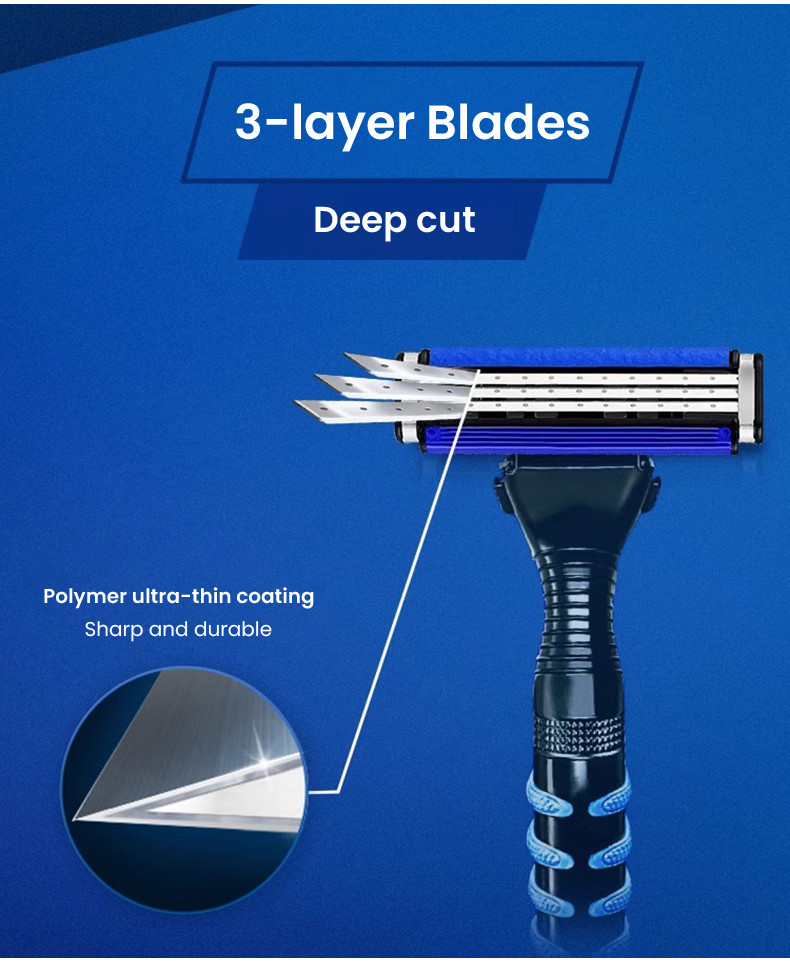 Gillette Vector 3 Shaver for Men 3 Layers Blade Smooth Shaving Safety ...