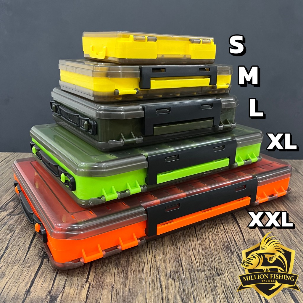 【BX005】𝐅𝐢𝐬𝐡𝐢𝐧𝐠 𝐓𝐚𝐜𝐤𝐥𝐞 𝐁𝐎𝐗 Double Side Open Lures Box Kotak Gewang Pancing Kotak Mancing 钓鱼用具盒子 ...