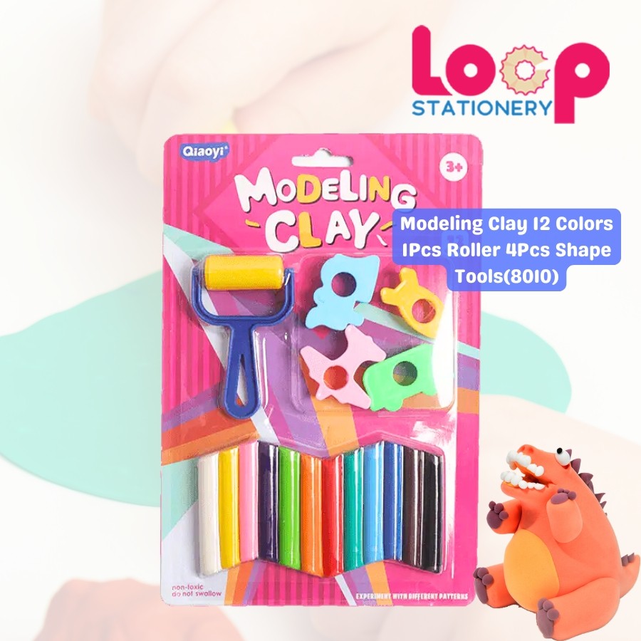 Modelling Clay 8/12 Colours Play Dough Plasticine Art Craft Kids Tanah ...