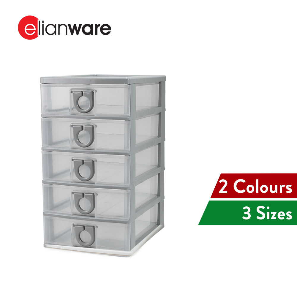Elianware 3/4/5 Tiers A4 Paper Office Drawer Storage Document Wardrobe ...