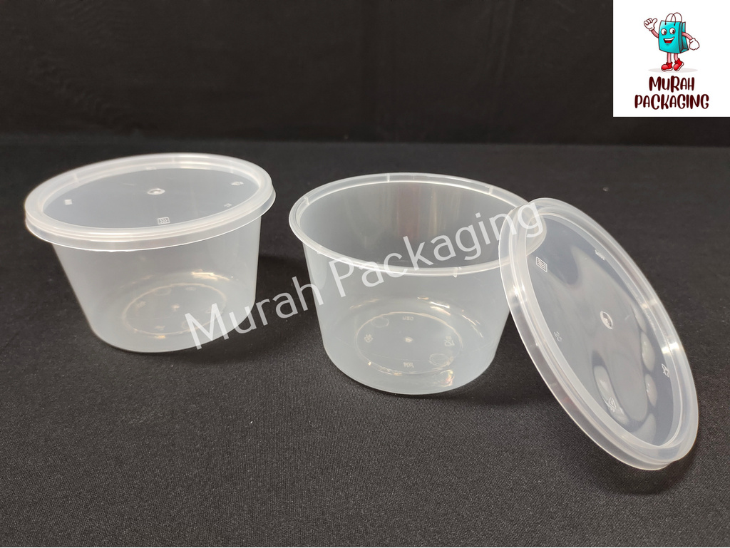 MW R20 - 20oz Round Disposable Plastic Food Container (50pcs±) / Bekas ...