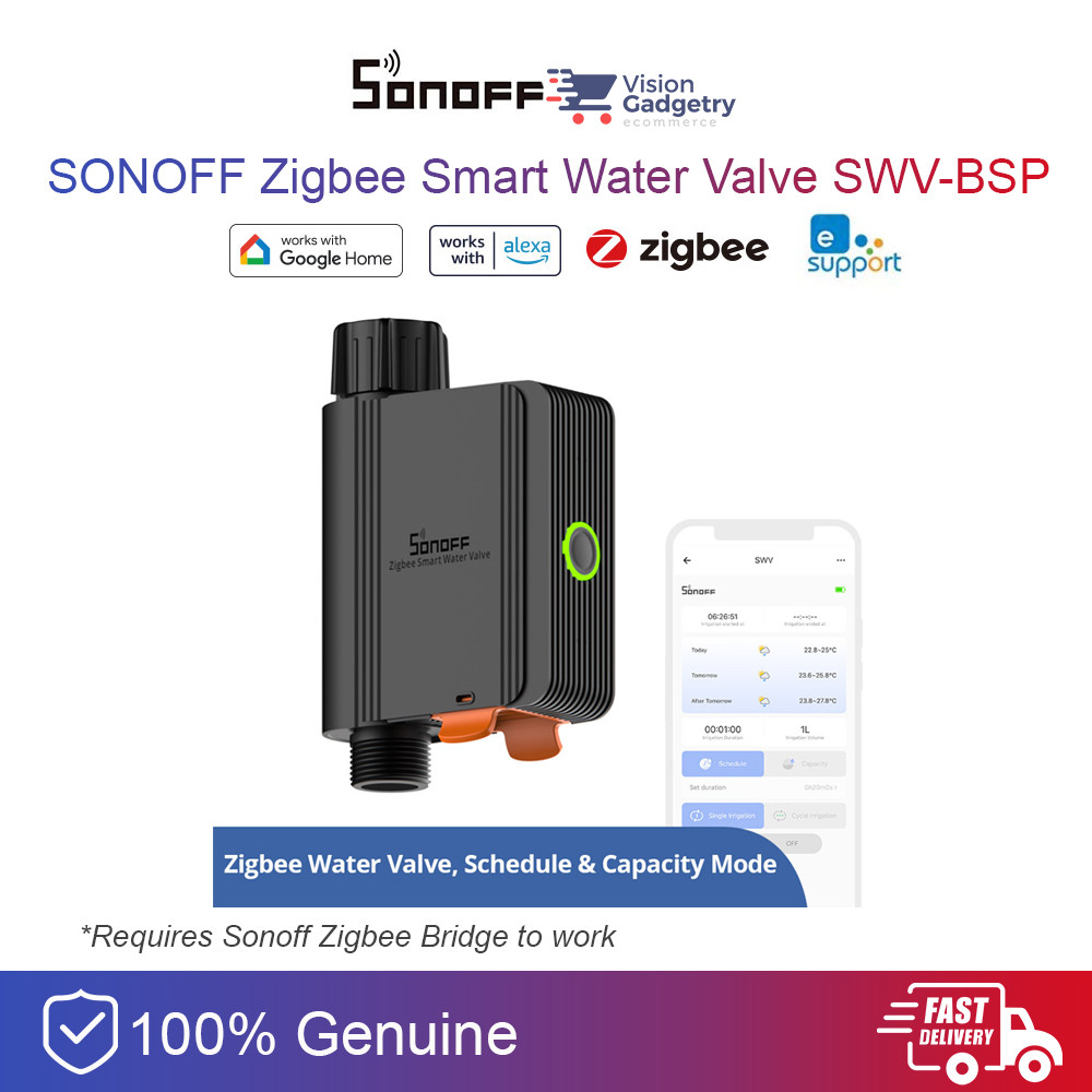 Sonoff Smart Water Valve SWV-BSP Zigbee 3.0 IP55 Controller Home ...