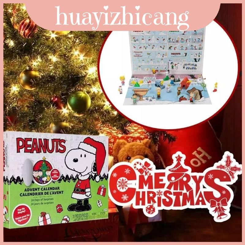 Peanuts Advent Snoopy Calendar 24 Days Christmas Countdown Gift Figures ...