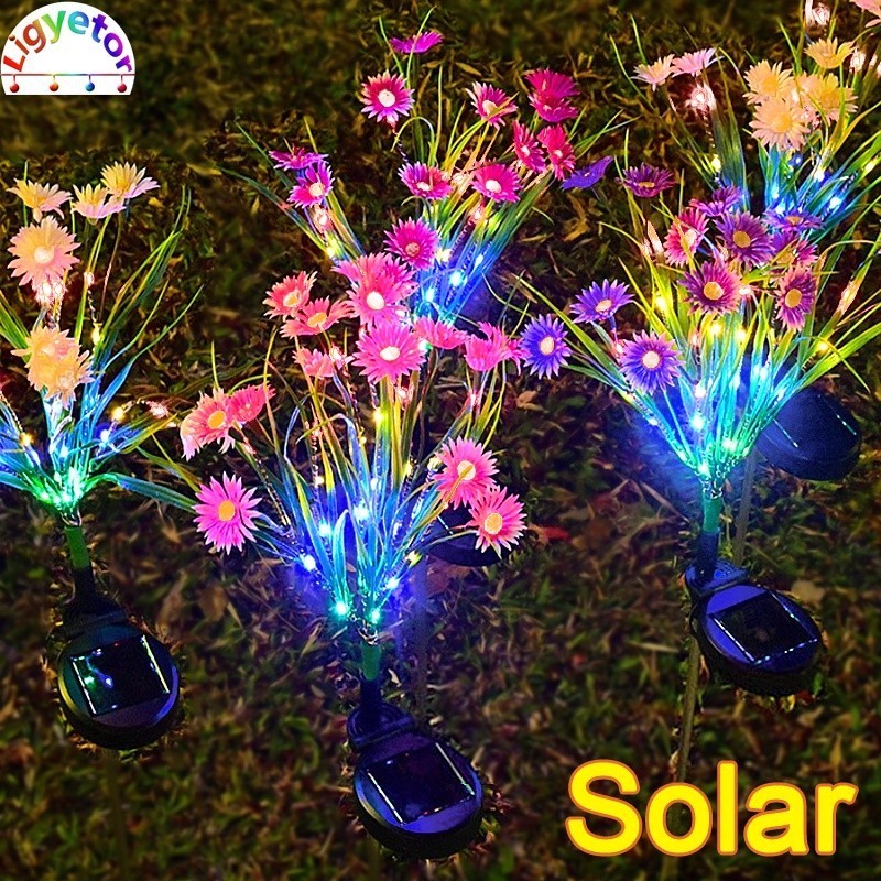 Ligyetor Sola Daisy Light Waterproof Flower Light PVC Outdoor ...