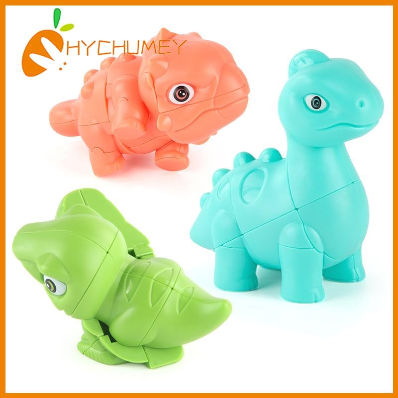 2x2 Colorful Educational Dinosaur Cube Puzzle Toy With Smooth Rotating ...