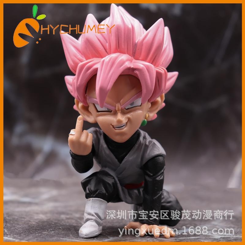 Black Goku Unique Pvc Model With Middle Finger Gesture Ideal Anime For ...